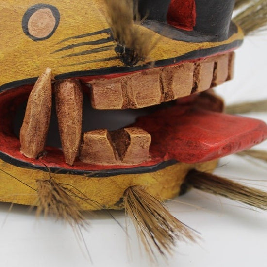 Handcarved Wooden Snarling Jaguar Mask – LaCasaGuatemala